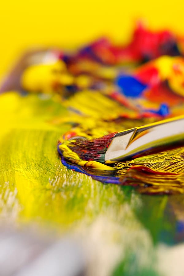 Mixing paint stock image. Image of fluid, green, acrylic - 1564067