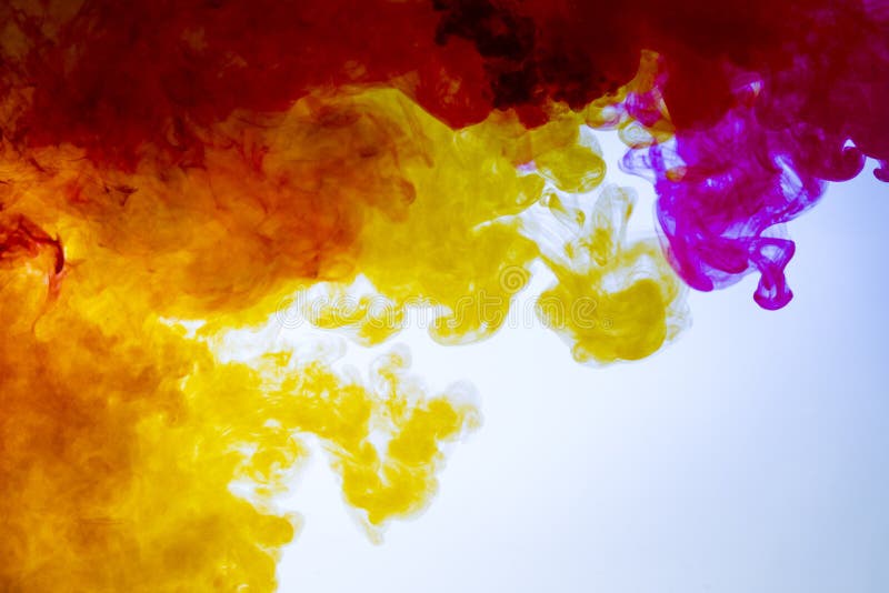 Mixing Paints Colors in Water Stock Image - Image of colorful, flow ...