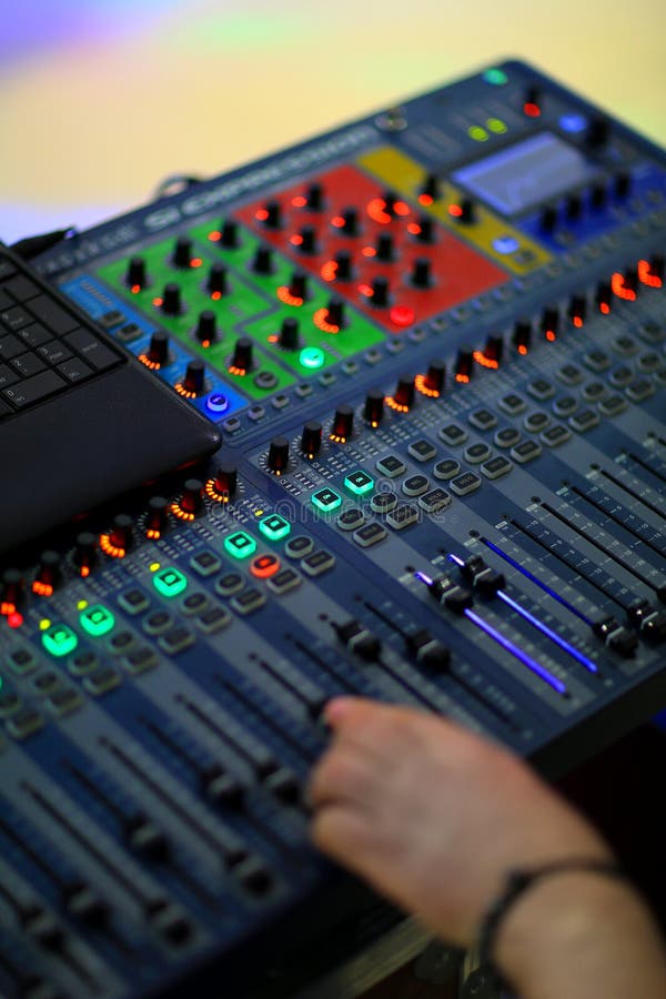 Mixing panel stock photo. Image of control, editing, entertainment ...
