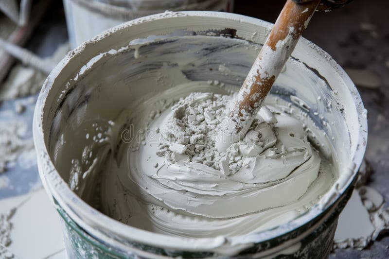 Mixing Plaster in a Bucket for a Mold Making Stock Photo - Image of ...