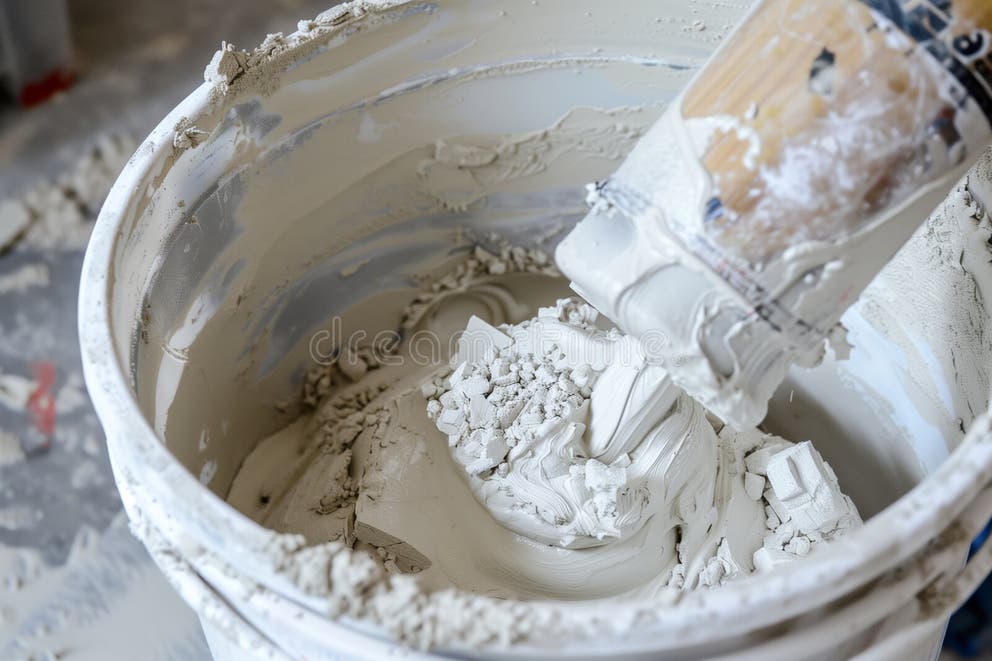 Mixing Plaster in a Bucket for a Mold Making Stock Image - Image of ...