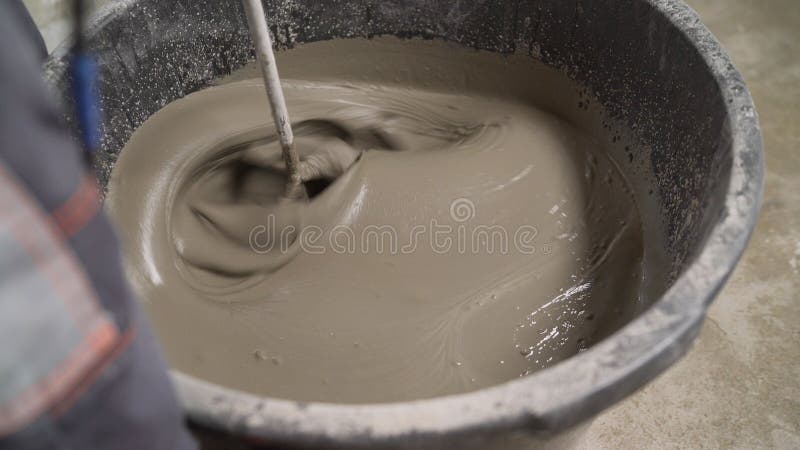 Mixing of a plaster stock photo. Image of home, stucco - 8277364