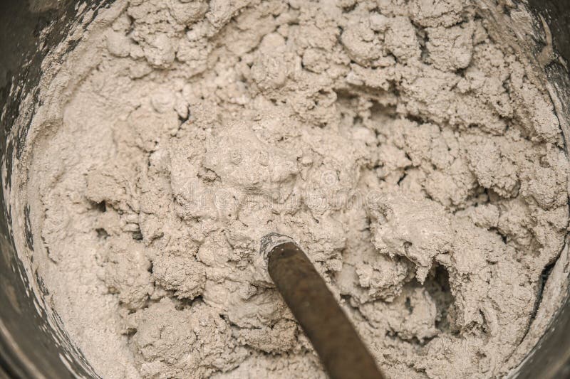 Mixing Putty, Rough Layer with a Stick Stock Image - Image of ...