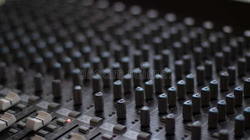 Buttons and Controllers of a Studio Mixer Stock Image - Image of ...