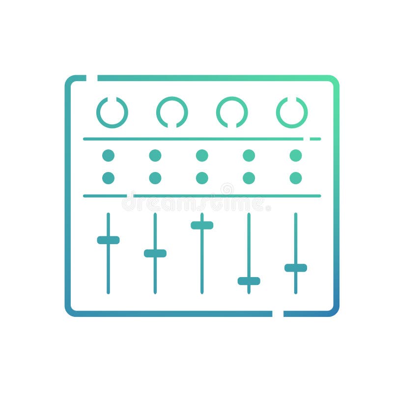 Mixing table icon stock vector. Illustration of technology - 144713991