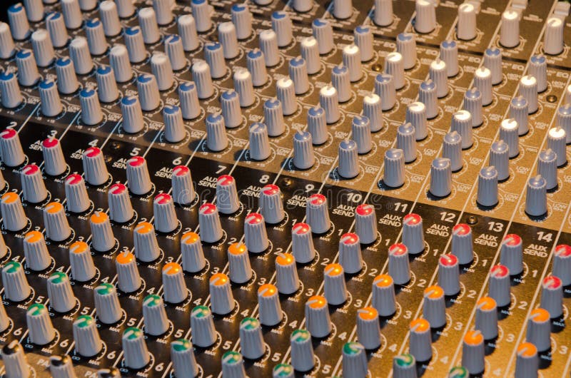Mixing table stock image. Image of button, entertainment - 96282945