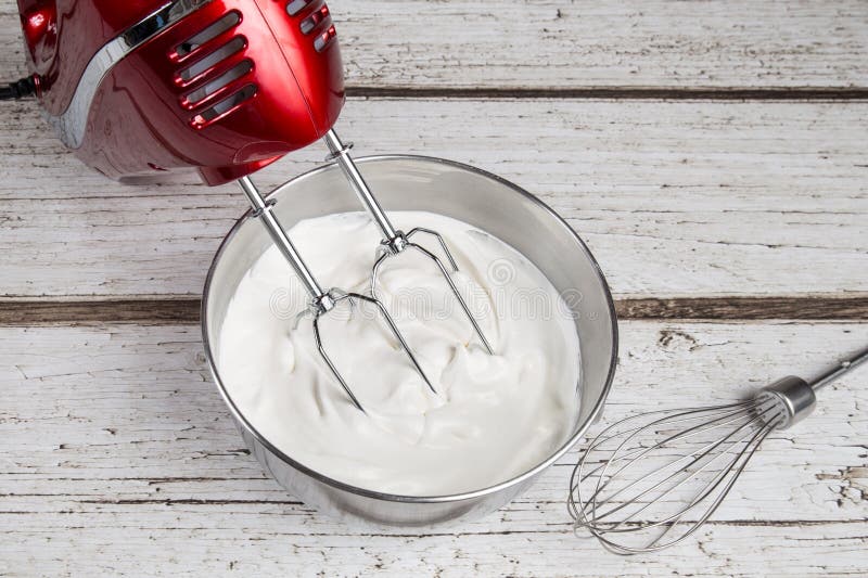 Mixing Whipped Cream stock image. Image of preparation - 64139009