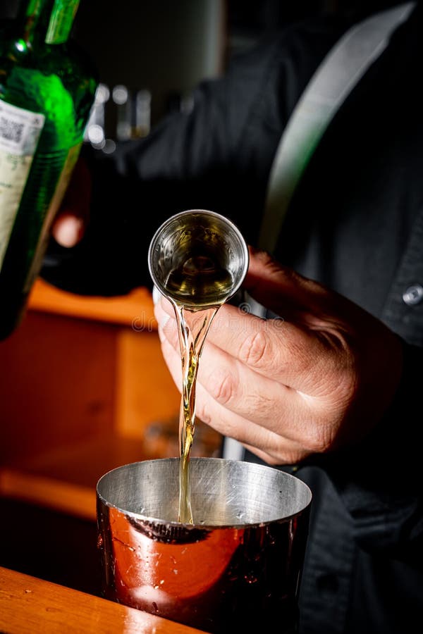 Mixology Drink Preparation Process Stock Image - Image of alcohol ...