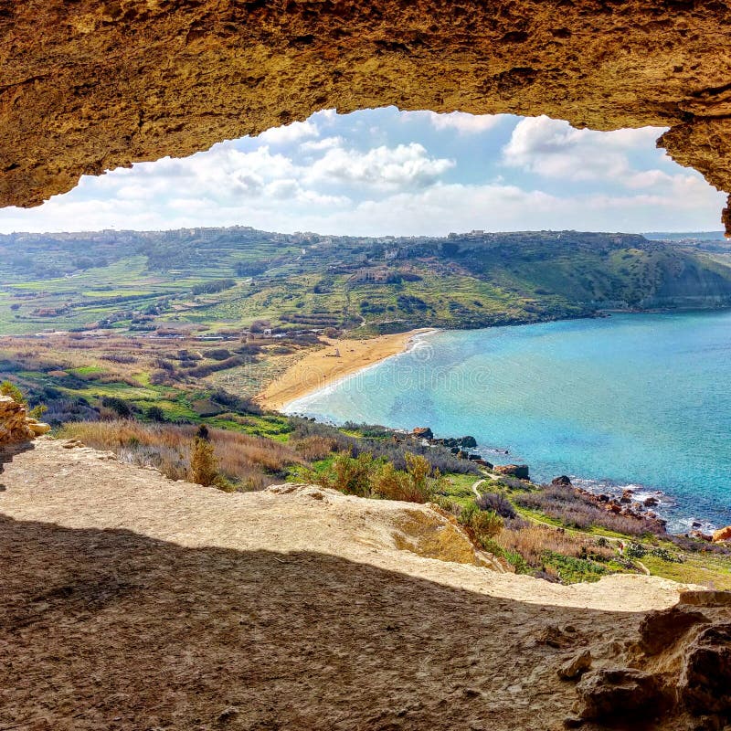 Mixta Cave Gozo stock photo. Image of landscape, gozo - 181920948