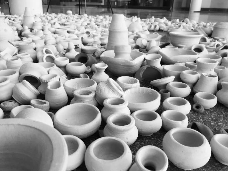 Multiple Designs of Mud Pots Stock Image - Image of food, black: 265303487