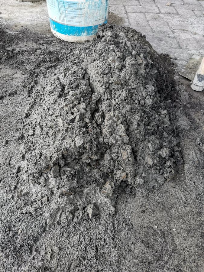 A Mixture of Cement, Sand, Aggregate and Water To Make Concrete Stock ...