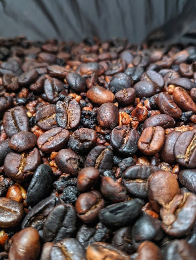 A Mixture of Coffee Beans and Dry Rice that Has Been Fried Stock Photo ...