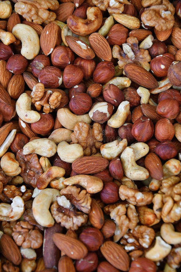 A mixture of dried nuts stock photo. Image of season - 97825964