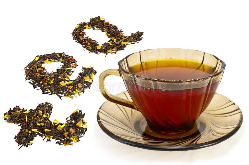 Mixture of Dry Tea from a Cup Stock Photo - Image of cutout, indian ...