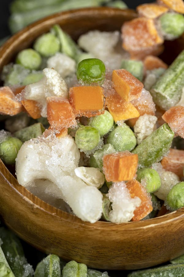 A Mixture of Frozen Vegetables for Cooking Stock Photo - Image of beans ...
