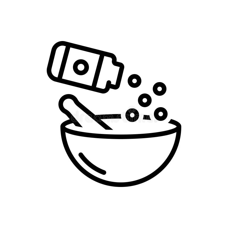 Black Line Icon for Mixture, Mix and Blend Stock Illustration ...