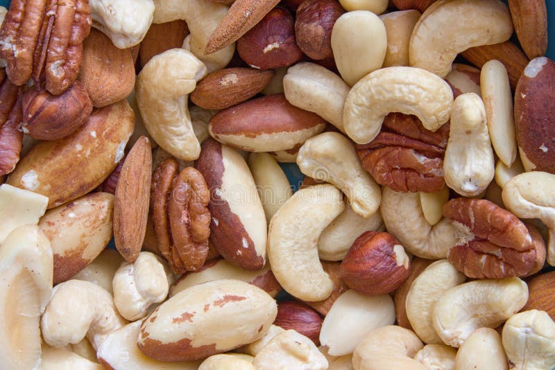 Mixture of nuts stock photo. Image of handful, almonds - 141950378