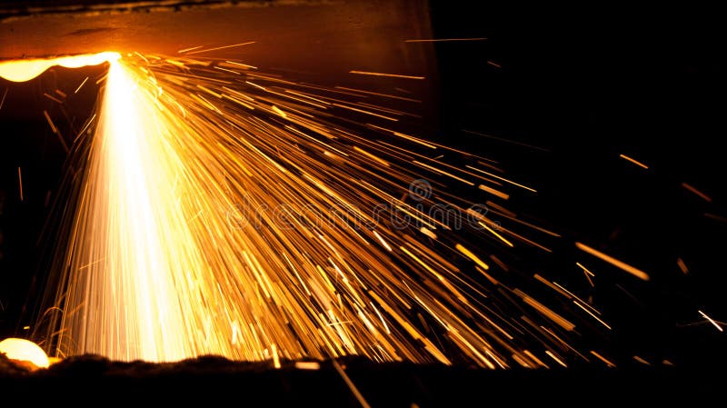 Flame cutting stock image. Image of hands, blue, sparks - 38168395