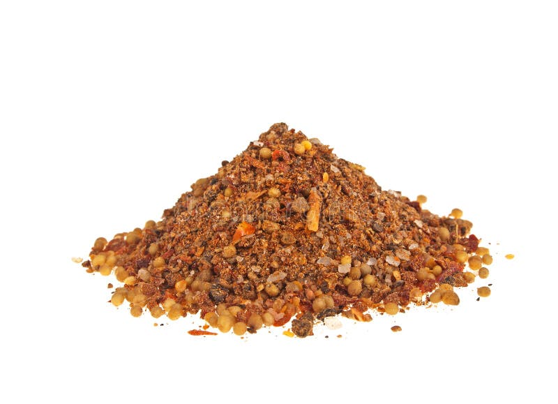 Mixture of Peppers on White Background, Spices Stock Image - Image of ...