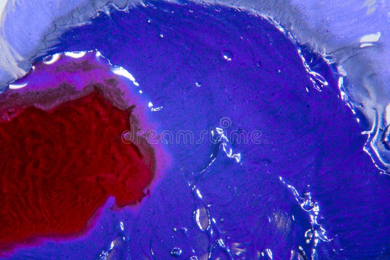 Mixture of Red and Violet Paint is Macro Stock Image - Image of ...