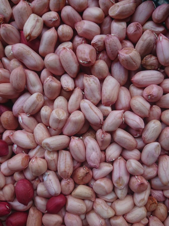 A Mixture of White and Red Peanuts that Have Been Peeled Stock Image ...