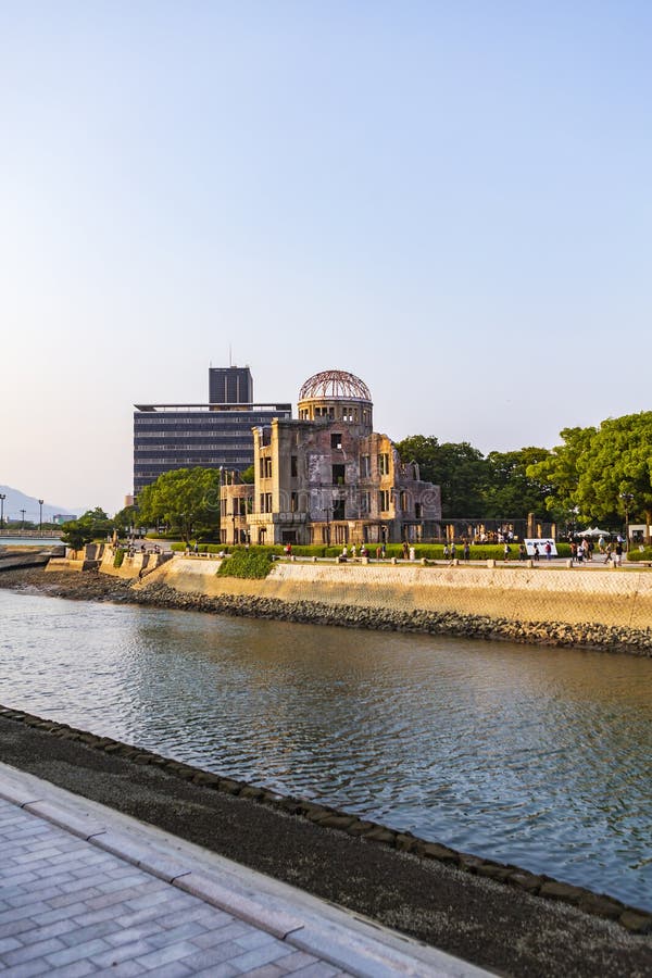 Miyajima River and the Atomic Bomb Dome Editorial Stock Image - Image of respect, visiting ...