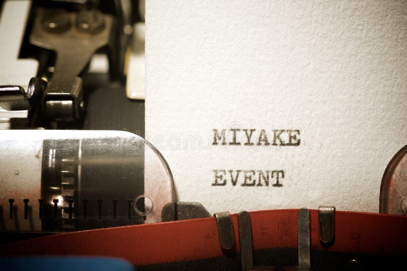 Miyake event text stock image. Image of miyake, page - 271893707