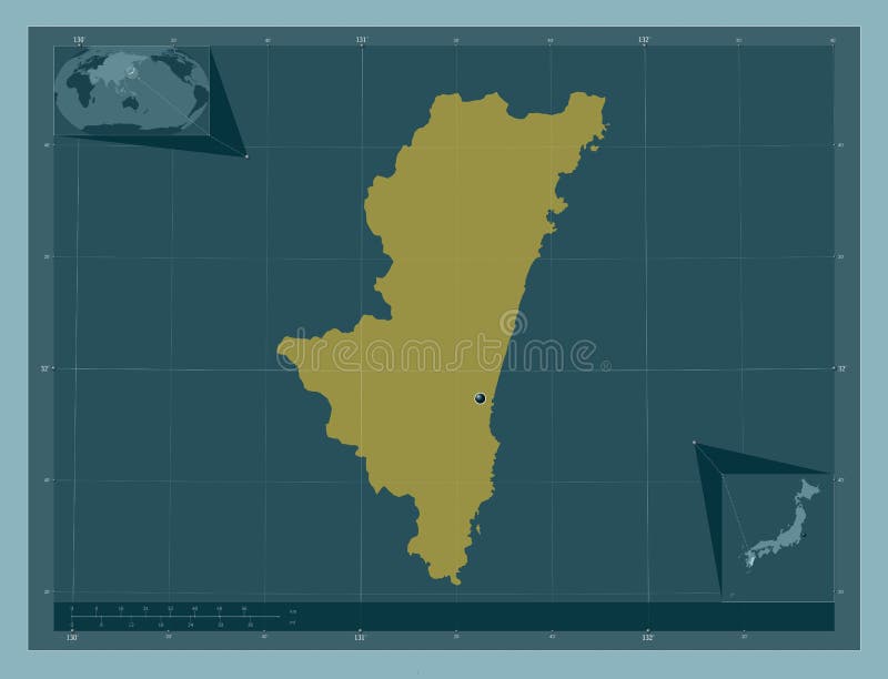 Miyazaki, Japan. Solid. Capital Stock Illustration - Illustration of ...