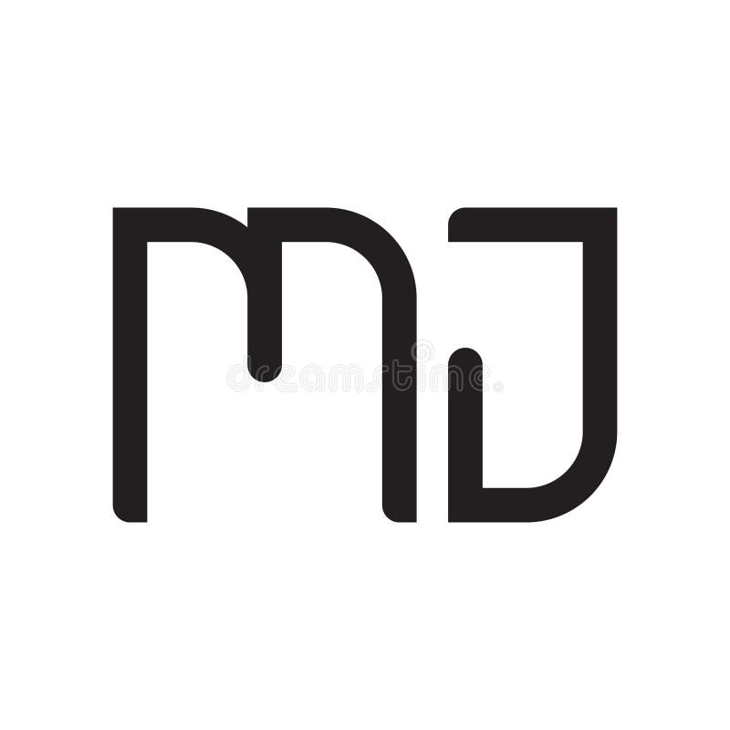 Mj Initial Letter Vector Logo Icon Stock Vector - Illustration of ...