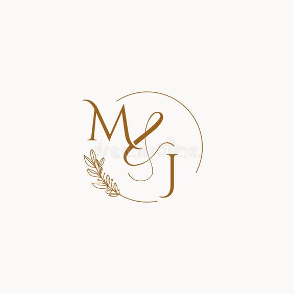 MJ Initial Wedding Monogram Logo Stock Illustration - Illustration of ...
