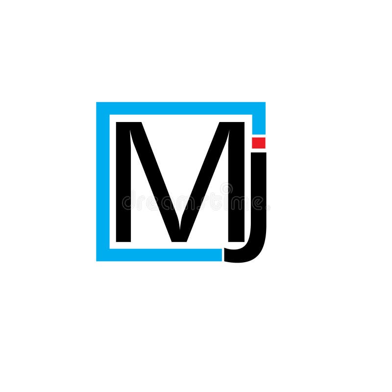 Initial MJ Letter Logo Design Vector Template. Abstract Black Letter MJ ...