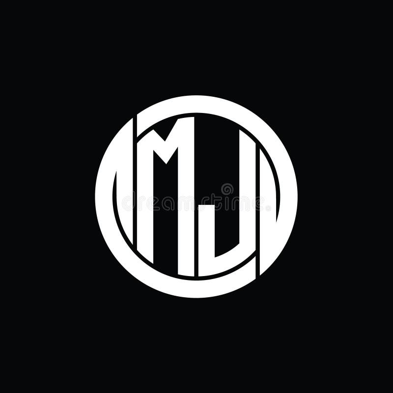 MJ Logo Monogram Shield Inside Circle Shape Vector Images Design ...