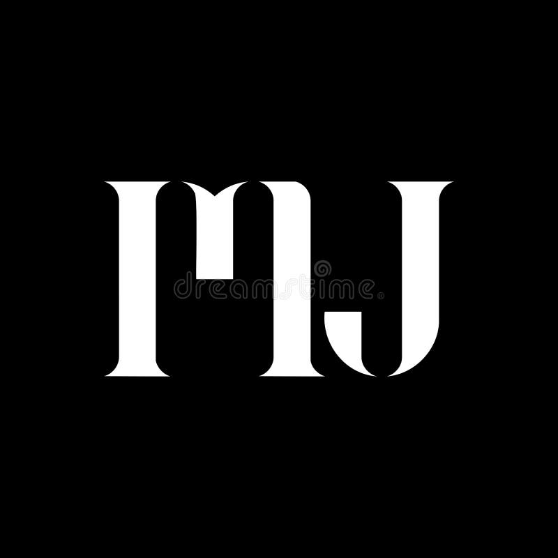MJ M J Letter Logo Design stock vector. Illustration of corporate ...