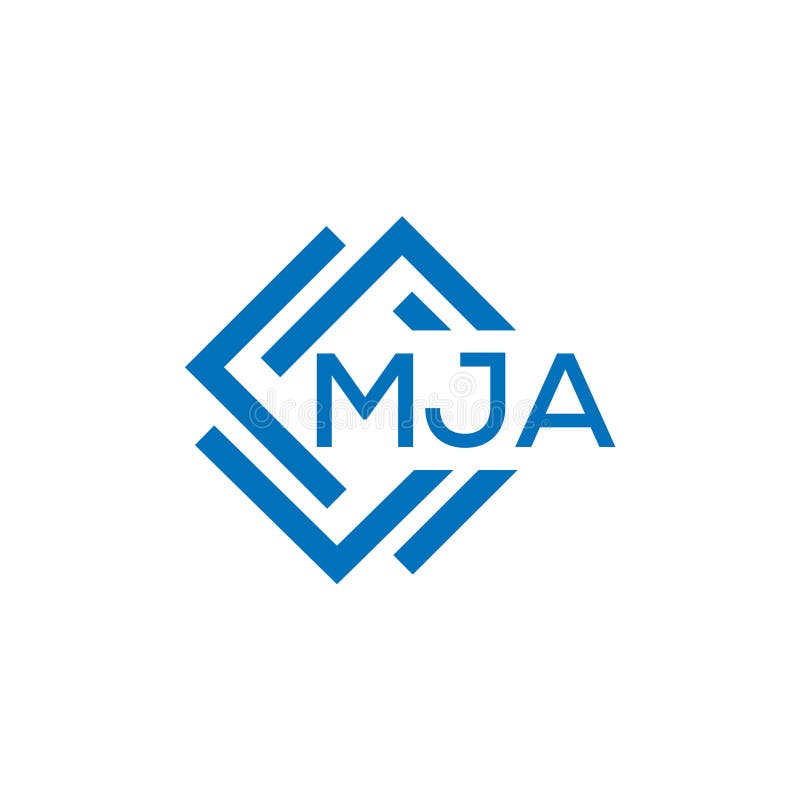 MJA Letter Logo Design on White Background. MJA Creative Circle Letter ...