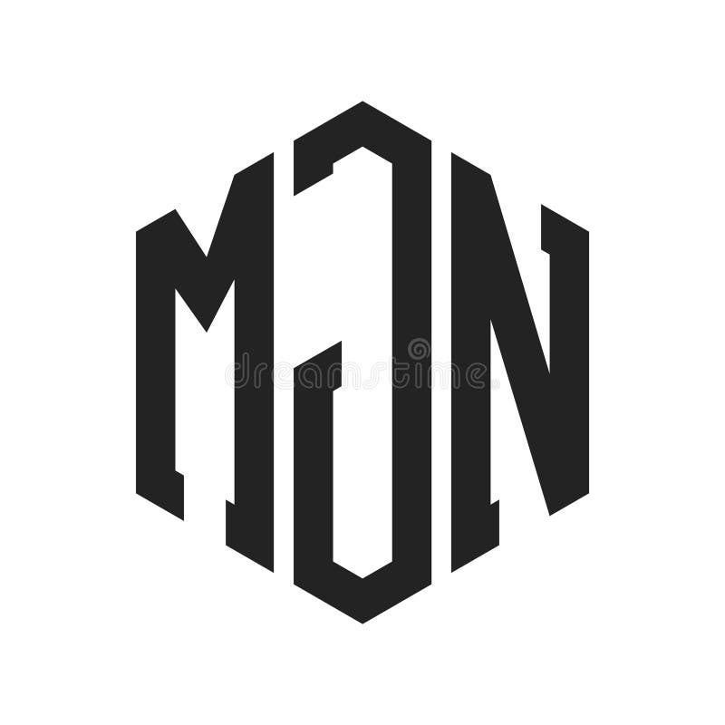 MJN Logo Design. Initial Letter MJN Monogram Logo Using Hexagon Shape ...