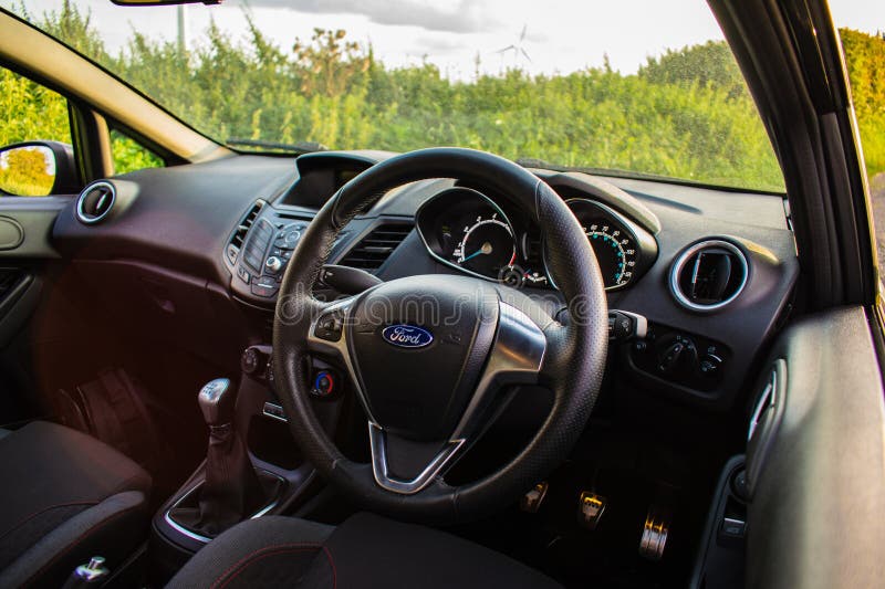 2016 MK7 Ford Fiesta Interior in the Sunlight Editorial Photo - Image ...