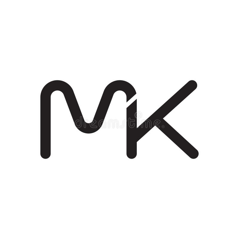 Mk Initial Letter Vector Logo Icon Stock Vector - Illustration of sign ...