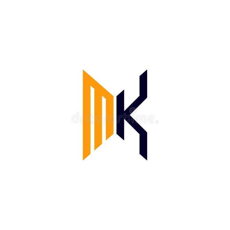 MK Letter Logo Creative Design with Vector Graphic, Stock Vector ...