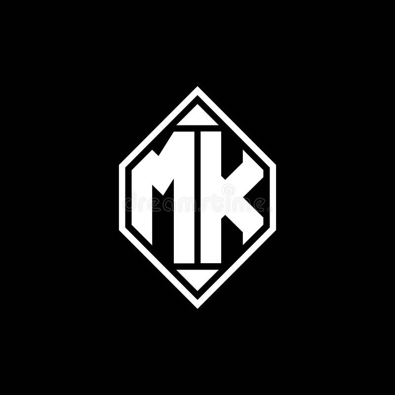 MK Logo Monogram Geometric Shield Shape Style Stock Vector ...