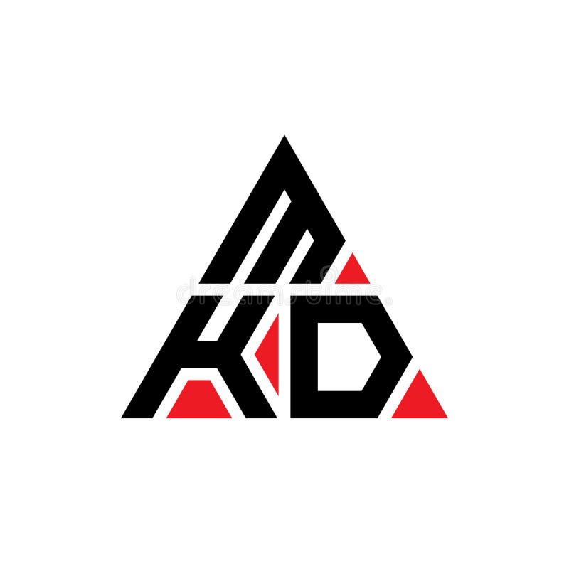 MKD Triangle Letter Logo Design with Triangle Shape. MKD Triangle Logo ...