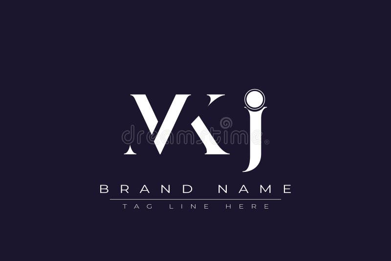 MKJ Abstract Letter Logo Design Stock Vector - Illustration of icon ...