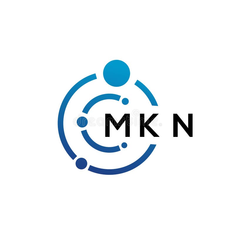 MKN Letter Technology Logo Design on White Background. MKN Creative ...