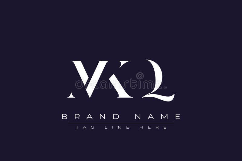 MKQ Abstract Letter Logo Design Stock Vector - Illustration of emblem ...