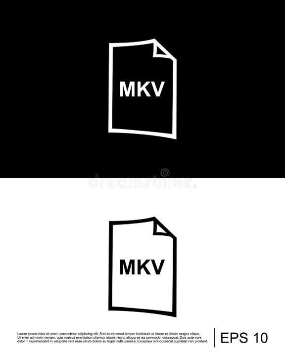 Mkv File Format Icon Template Stock Illustration - Illustration of ...