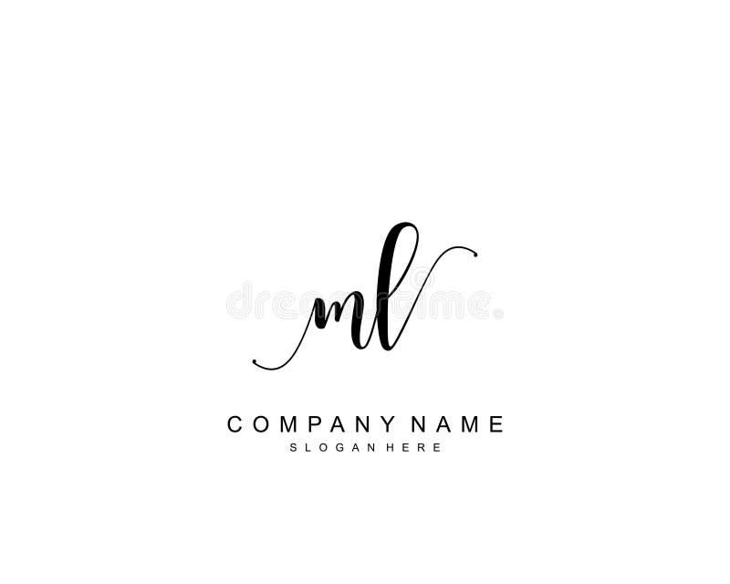 Initial ML Signature Logo Template Vector Stock Vector - Illustration ...