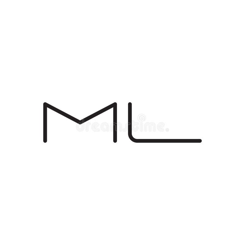 Ml Initial Letter Vector Logo Icon Stock Vector - Illustration of logo ...