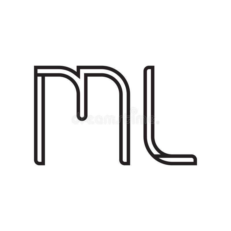 Ml Initial Letter Vector Logo Icon Stock Vector - Illustration of clean ...