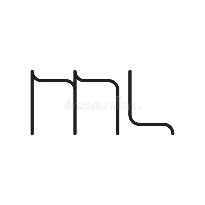 Ml Initial Letter Vector Logo Icon Stock Vector - Illustration of ...