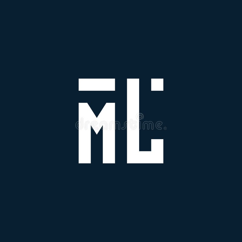 ML Initial Monogram Logo with Geometric Style Stock Vector ...