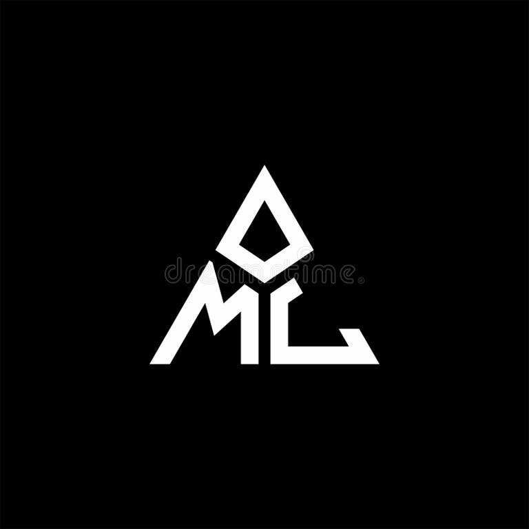 ML Monogram Logo with 3 Pieces Shape Isolated on Triangle Stock ...